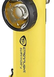 Streamlight 90960 Survivor X 250-Lumen Right-Angle Firefighter's Flashlight with Three (3) "AA Alkaline Batteries, Yellow