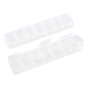 clear 7-compartment jewelry storage boxes, 3ct. by bead landing™