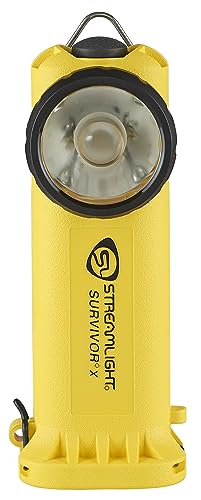 Streamlight 90960 Survivor X 250-Lumen Right-Angle Firefighter's Flashlight with Three (3) "AA Alkaline Batteries, Yellow