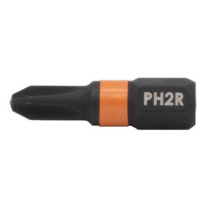 phillips reduced #2 impact driver bit - railer impact grade phillips reduced #2 drywall screw bits. (25 pack)