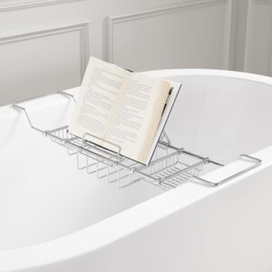 signature hardware 902478-r nottingham brass tub caddy with reading rack