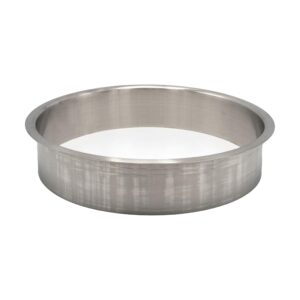 outwater 8" (nominal) diameter x 2" height 304 stainless steel trash grommets for countertop inserted trash chutes