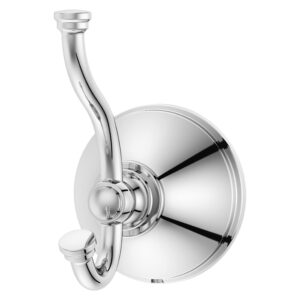 pfister visalia towel hook, bathroom towel hook, wall-mounted, screw-in, polished chrome finish, brhvsl0c