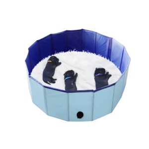 artilife whelping box for dogs welp box whelping pool,puppy whelping box,whelping pen for dogs,whelping box for dogs and puppies,great for puppies,easy to clean (32inch dia.x12inch h(80x30cm), blue)