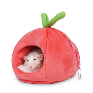 rat beds, small animal washable cage accessories pet hideout house, hamster hideout syrian hideout, sugar glider hammock for cage for for dwarf hamsters squirrel chipmunks (pink)