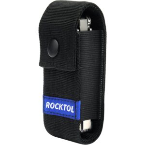 rocktol multitool sheath, premium nylon snap sheath for belt edc multi-tool knife sheath pouch holster for leatherman fits 4.2” multitools