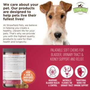 Strawfield Pets' Cranberry UTI + Bladder Soft Chews Cranberry Supplement for Dogs Urinary Tract - Bacon Flavor 120 Chews