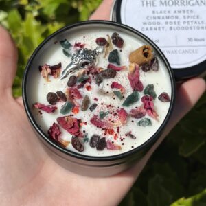 The Morrigan Ritual Candle | Phantom Goddess of War Witchcraft Altar Spell Magic Celtic Deity Gift Scented Intention Devotional Soy Candles