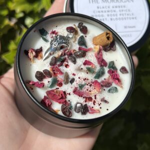 The Morrigan Ritual Candle | Phantom Goddess of War Witchcraft Altar Spell Magic Celtic Deity Gift Scented Intention Devotional Soy Candles