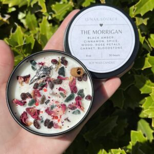 The Morrigan Ritual Candle | Phantom Goddess of War Witchcraft Altar Spell Magic Celtic Deity Gift Scented Intention Devotional Soy Candles