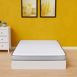 greaton, 5/7/8/10 inch medium firm high density foam mattress, comfortable mattress for cooler sleep supportive & pressure relief, twin, white