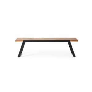 christopher knight home 317325 gaylor dining bench, teak + black