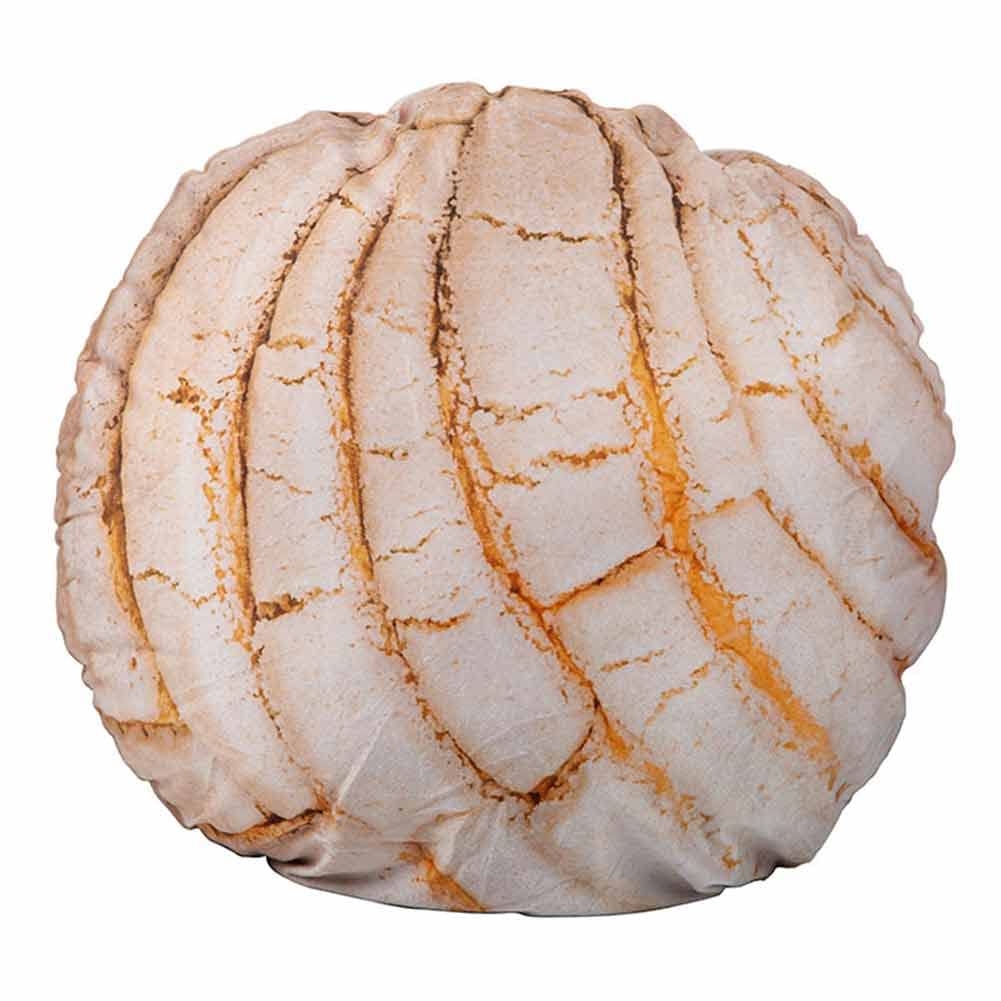 ZIGFRUIT Concha Pillow Mexican Pan Dulce Conchas Bread Funny 3D Giant Round Food Plush Stuffed Pillow Novelty Throw Cushion Stuffed Animal Toy 16"