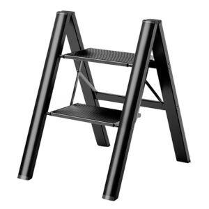 doubob 2 step ladder folding step stool with wide anti-slip pedal portable stepladders for home and kitchen