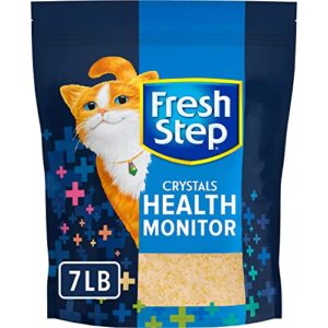 fresh step crystals health monitoring cat litter, color-changing litter helps detect irregularities in cat urine, controls odor for 30 days, 7 lb. bag