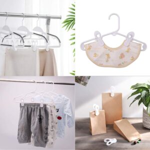 Strong Hanger Clips for Plastic Hangers, Big Plastic Hangers Clips, Multi-use Clothes Hangers Clips for Jeans Skirt Sweater Pants Hangers(30Pcs White)