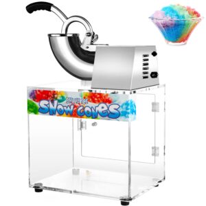 vnn 48l snow cone machine, 500lb/h commercial shaved ice machine, 300w electric ice shaver machine, suitable for party activities, family gatherings, events