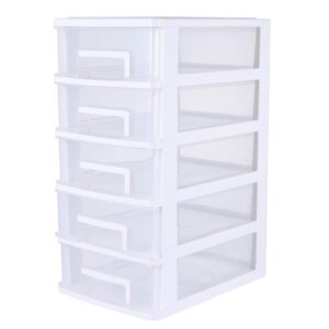 patkaw plastic storage bins five-layer organizer drawers 1pc 31.4x21.1x15.2cm drawer type storage cabinet plastic storage drawers 5 drawer plastic storage~white plastic drawers (7d8x2161o17vnjld)