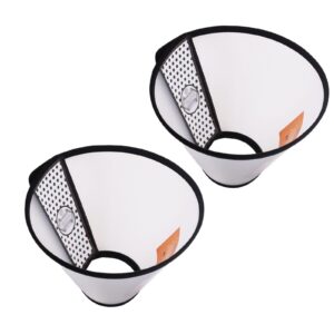 2 pcs cat cone dog con,adjustable recovery pet cone,fits neck 7-11 inch adjustable,plastic elizabethan collar for cats kitten small dog after