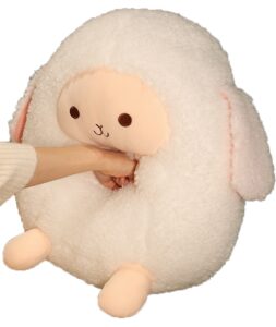 tongsong 12 inch plush sheep stuffed animal sheep hugging pillow cuddly lamb pillow plushies toy lamb huggable anime gifts for kids and lovers in birthday, valentines, christmas, thanksgiving day...