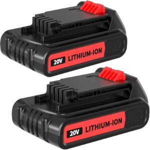 2pack 20 volt 3800mah replacement for black and decker 20v battery lithium max lbxr20 lb20 lbx20