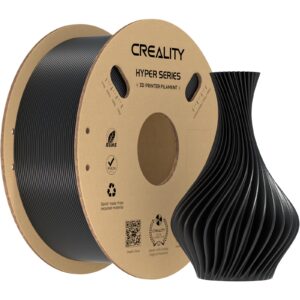 creality pla filament 1.75mm for k1 max, 3d printer filament pla designed for high speed 30-600mm/s, 1kg(2.2lbs)/spool hyper pla filament, dimensional accuracy ± 0.03 mm, fits for 3d printers (black)