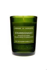 rewined chardonnay (6oz): orange blossom, yellow apple, & sandal wood, 6oz soy blend candle 170g