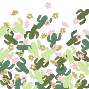 cactus paper confetti succulent baby shower green table decoration glitter golden greenery scatter pink flower craft supplies fiesta theme birthday party wedding gift decor 105 pcs