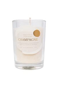 rewined - premium champagne scented candles (6oz) - velvety smooth, smoky scented with notes of peony, bergamot, peach blossom & brioche - non toxic candles