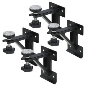 a-karck undermount sink brackets for narrow cabinet, sink repair kit with black coating prevent rust, 13 ga steel effectively share sink weight(4 pcs)