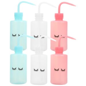 villcase 6pcs curved mouth kettle lash bottle for water laboratory wash bottle plant watering can eyelash wash bottle wash bottle lash water bottle squeezer squeeze washing bottle