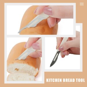 3pcs Bakers Lame Bread Score Tool Curve Bread Knife Dough Scoring Bread Slicer Tool with Handle Baking French Cutter For Bread Baker