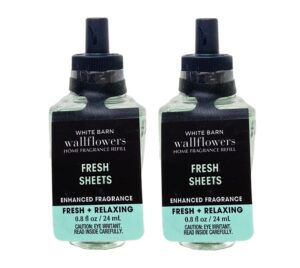 bath & body works fresh sheets wallflowers home fragrance refills - fresh & relaxing - 2 pack