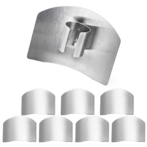 unlorspy 8 pcs stainless steel finger guards, 63 x 46mm finger protector for cutting food, finger guard for cutting vegetables metal finger guard finger shield for chopping