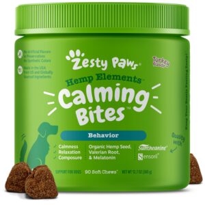 zesty paws calming bites (hemp elements) behavior