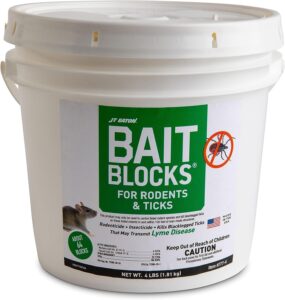 jt eaton 777-4 bait block for rodents and ticks (4 lb resealable pail of 64)