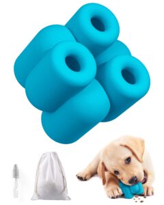 moonorange treat dog toy, dog chew toys for aggressive chewers, interactive slow feeder dog toys, durable fillable toy collection, frozen feeding dog toy for all breed sizes (blue)