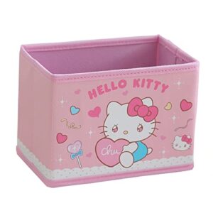 bliqlriy kawaii collapsible storage bin, cute storage box foldable baskets kawaii office desk organizer cute room decor