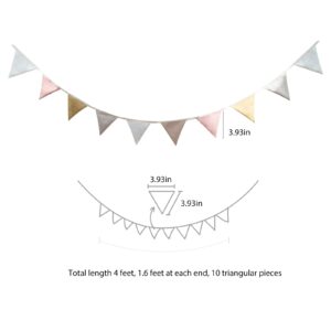 BEIOUDEXIN 3.93 Feet Triangle Flag Banner Bunting Pennant for Kids Teepee Tent,Party and Room Decoration,Upgraded double-sided, Children's room decoration of baby's room