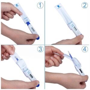 Healifty Disposable Probe Covers for Digital Thermometers, 300Pcs Oral Thermometer Covers, Thermometer Sleeves for Oral Ear Recta Thermometer