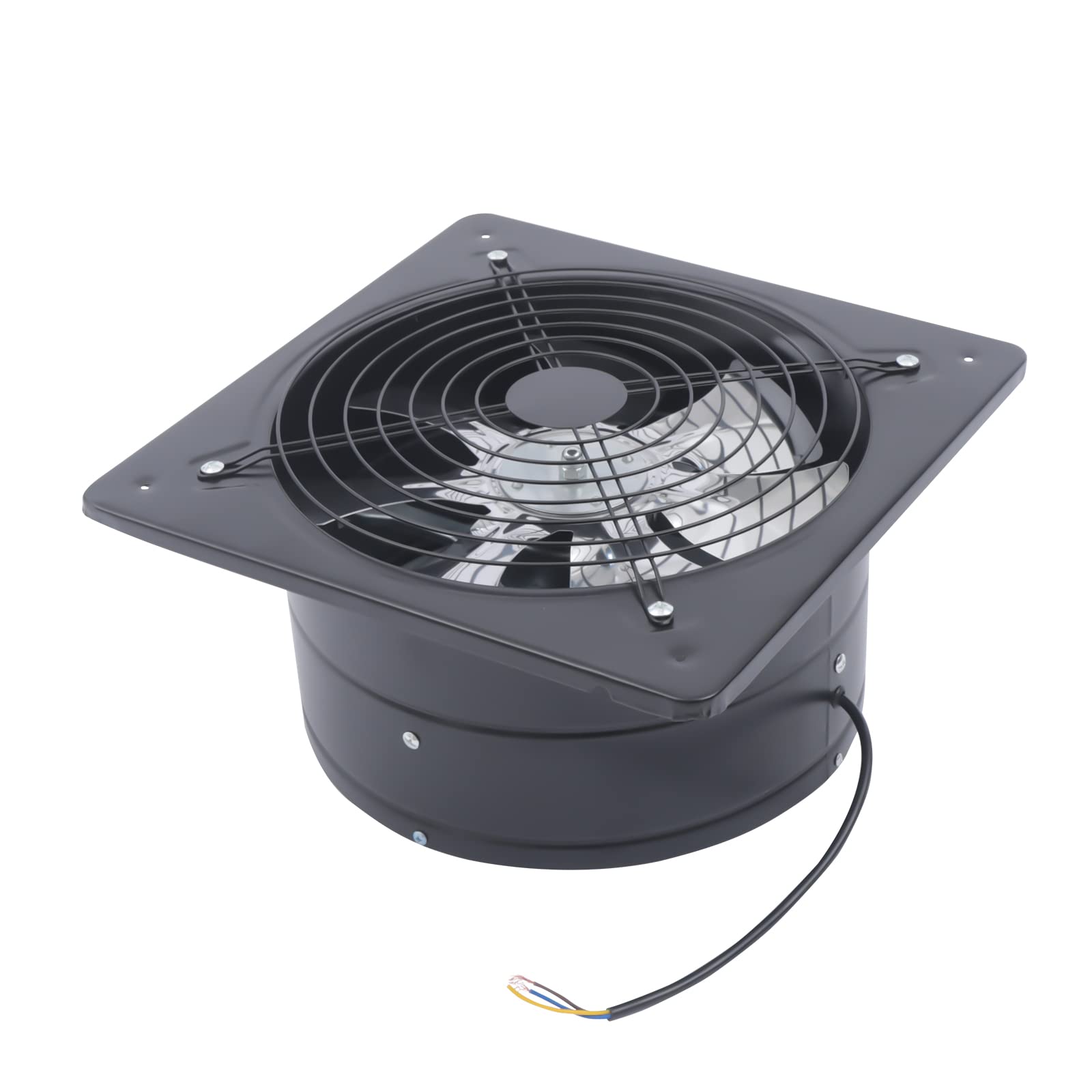 TBVECHI 12Inch Duct Exhaust Fan 201 Stainless Steel Bathroom Fan Wall 125W 2800r/min Ventilation Fan for Bathroom and Kitchen Extractor Fan for Indoor Use Exhaust Air Fan