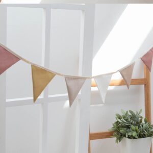 BEIOUDEXIN 3.93 Feet Triangle Flag Banner Bunting Pennant for Kids Teepee Tent,Party and Room Decoration,Upgraded double-sided, Children's room decoration of baby's room