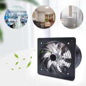 TBVECHI 12Inch Duct Exhaust Fan 201 Stainless Steel Bathroom Fan Wall 125W 2800r/min Ventilation Fan for Bathroom and Kitchen Extractor Fan for Indoor Use Exhaust Air Fan