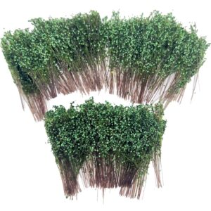 woohome green miniature shrubs model bushes long shrub vegetation groups model grass tufts for diy architecture building model railway train diorama garden scenery landscape layout