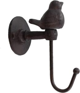 colonial tin works 520013 songbird wall hook, brownish black (set of 2)