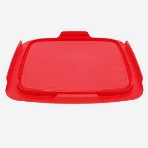 Pyrex C-222-PC 2qt and C-233-PC 3qt Red Easy Grab Plastic Replacement Lids, Made in the USA