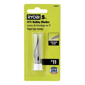 ryobi 5 pc. #11 hobby knife replacement blades (blades only)