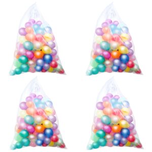 balloon bags for transport, urnseh 98.4 x 59 inch 2 pcs large plastic balloon transport bags clear giant storage bags for birthday celebration new year's eve party supplies jumbo clear bags, balloon