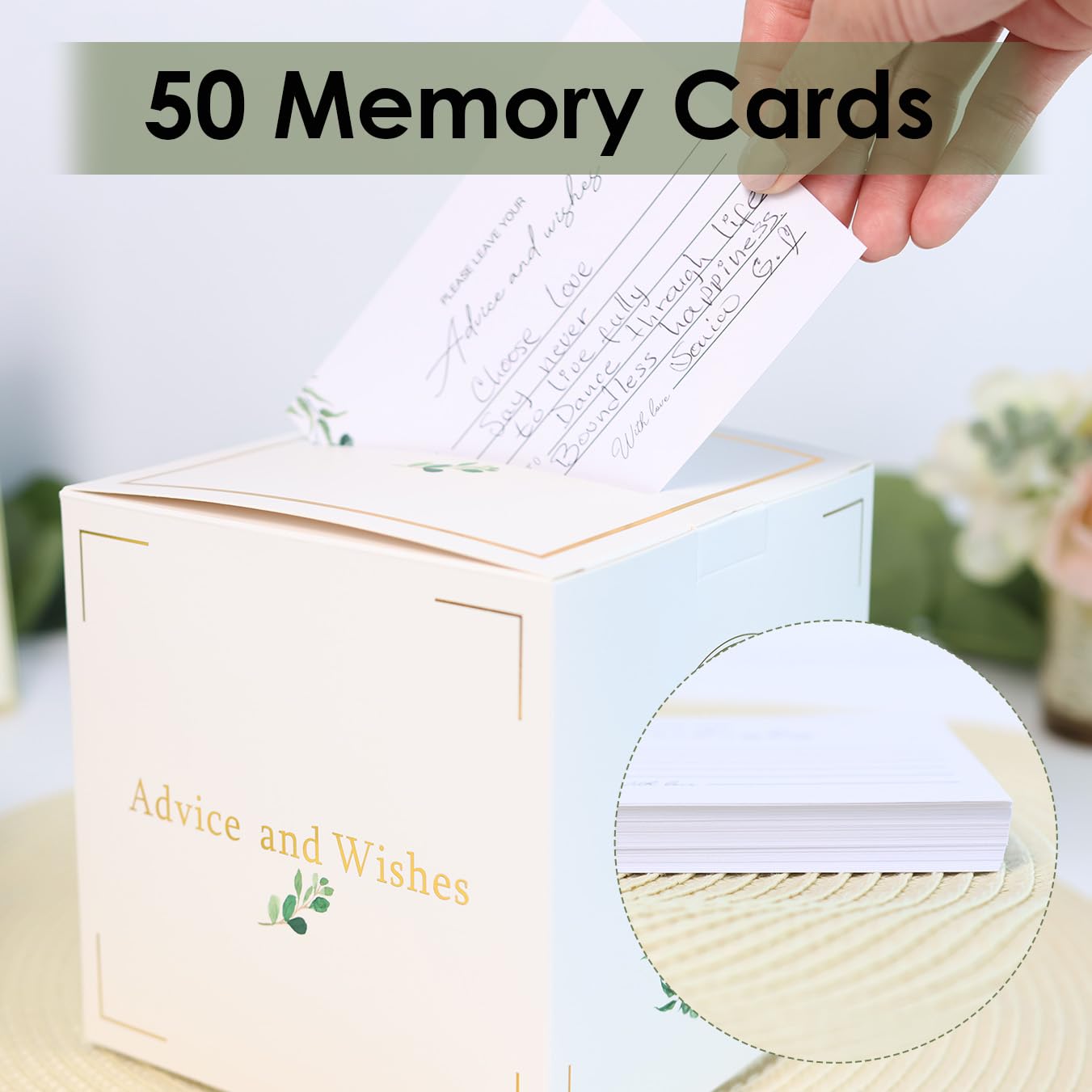 Arciia Wedding Guest Book - Polaroid Guest Book for Wedding with 48 Self-Adhesive Photo Corners & 50 Cards, Guest Book Wedding Reception, Graduation Guest Book, Wedding Guestbook, or Retirement Guest Book.