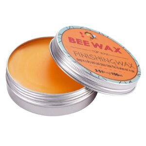 beeswax polish for leather wood & furniture- multipurpose conditioner natural finishing wax balm for all types & colors leather, wood, tile, stone polish clean care& restore- 3.51fl.oz/ 100ml